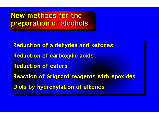 Preparation of Alcohols by Reduction
